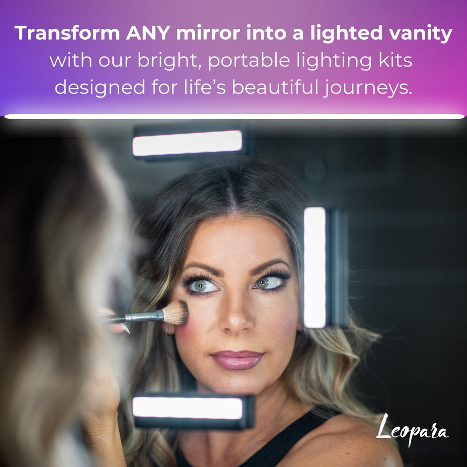 Leopara Portable Makeup Lights - Bright, Cordless, Mirror-Mountable!