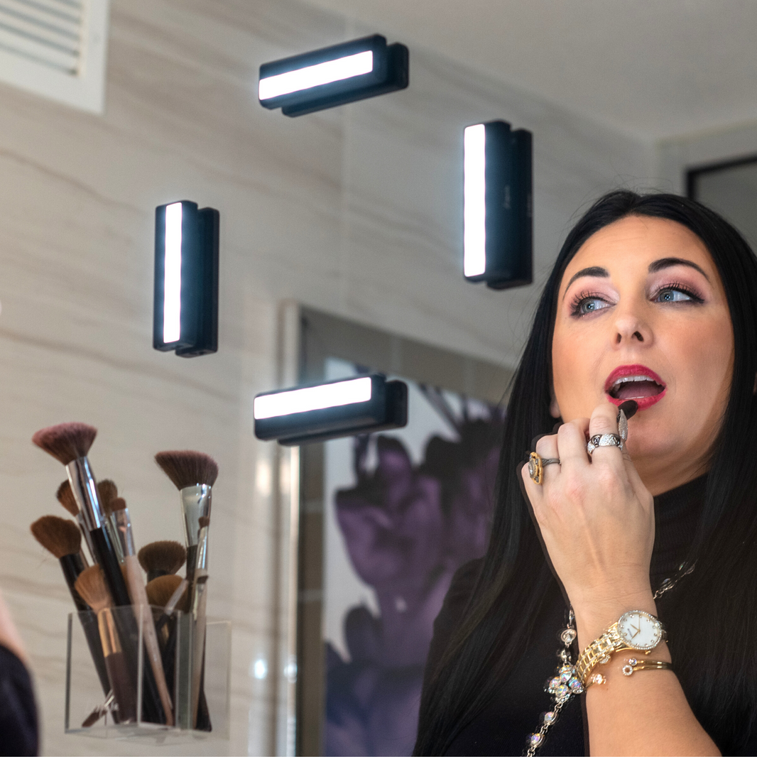 Leopara Portable Makeup Lights - Bright, Cordless, Mirror-Mountable!